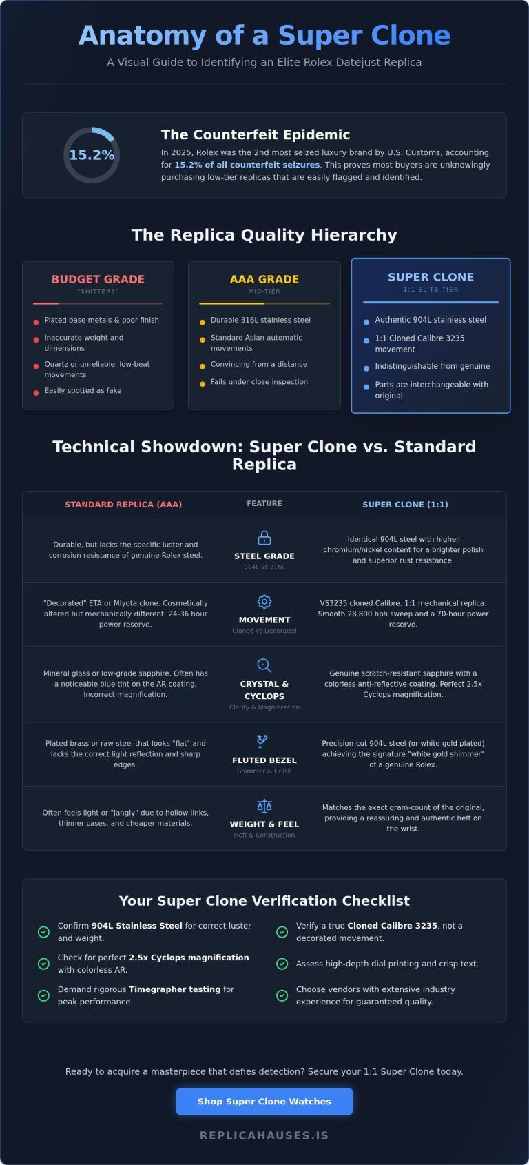 Rolex Datejust Replica Comparison: Super Clones vs. Standard Grades ...